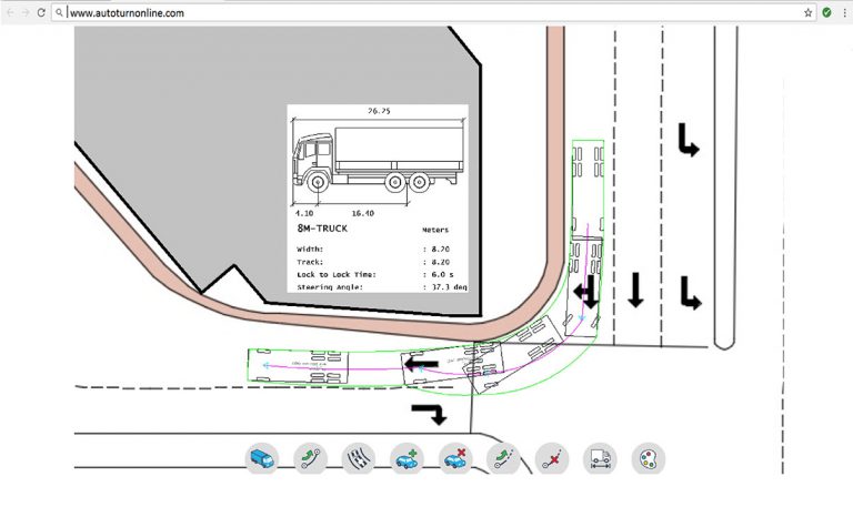 Draaicirkel van voertuigen berekenen zonder CAD - Transoft Solutions Blog