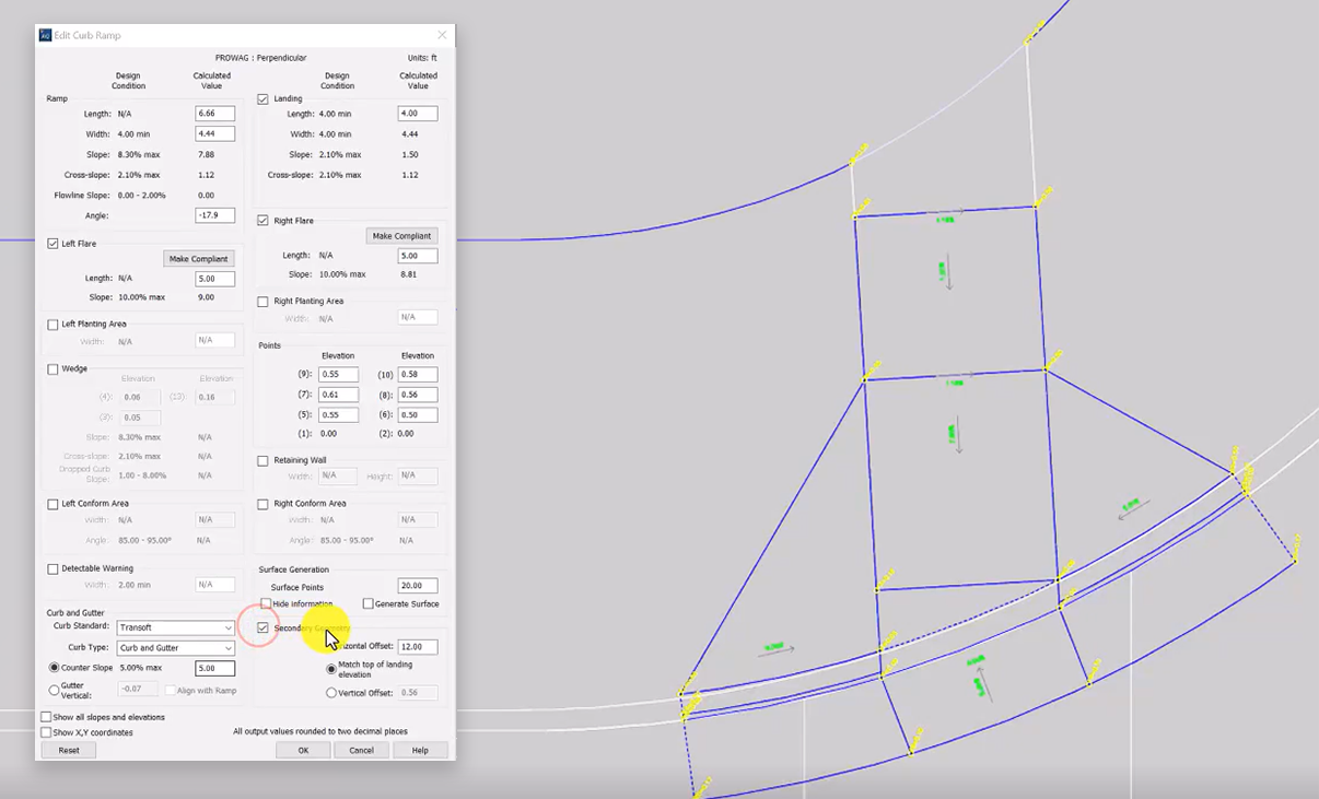 AQCESSRAMP - Compliant Curb Ramp Design | Transoft Solutions